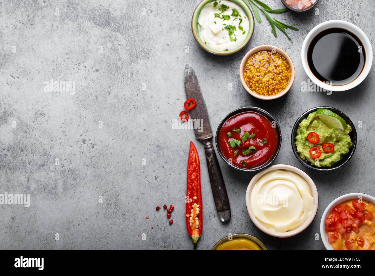 Cooking different sauces Stock Photo - Alamy