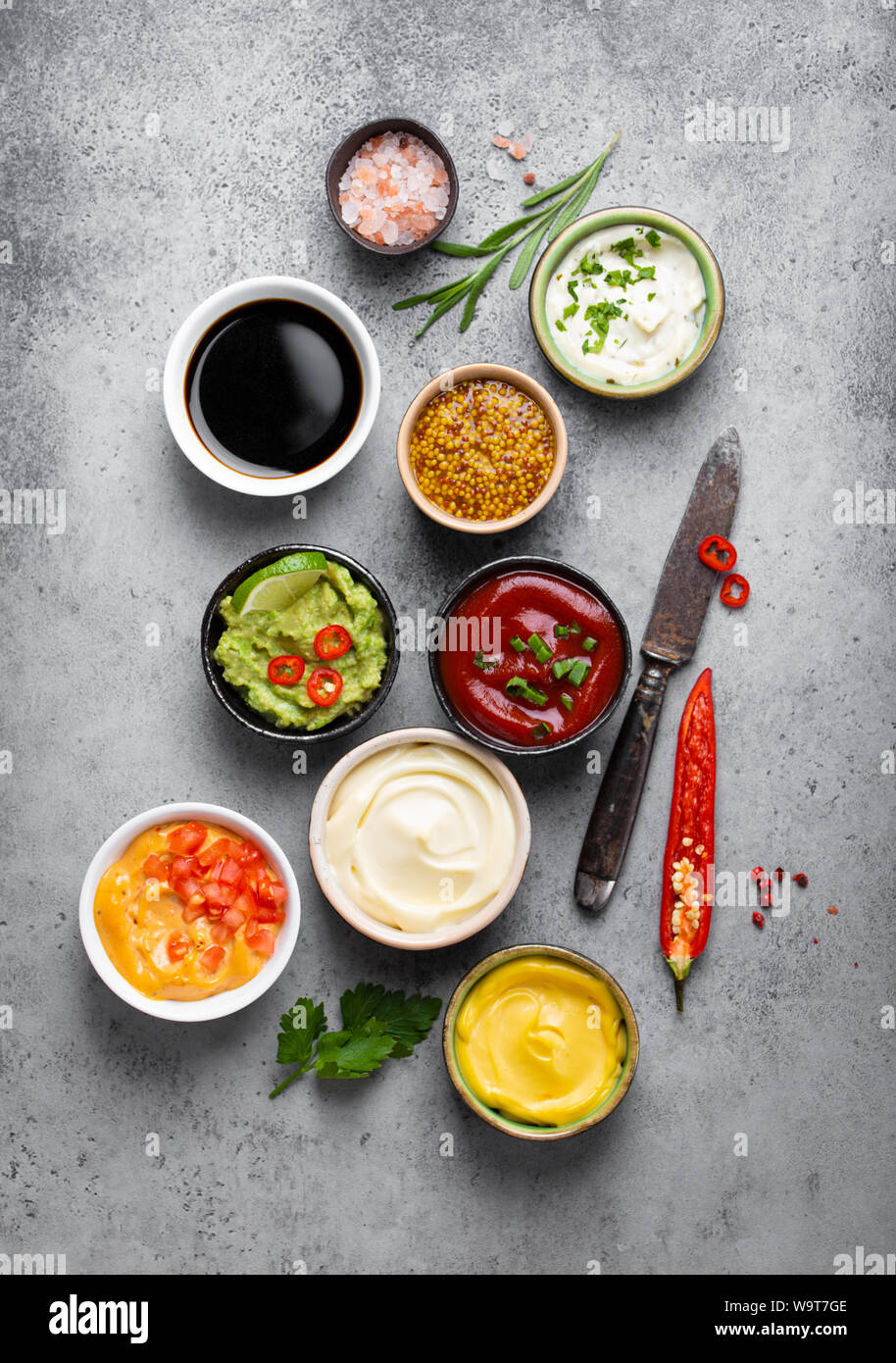 Cooking different sauces Stock Photo - Alamy