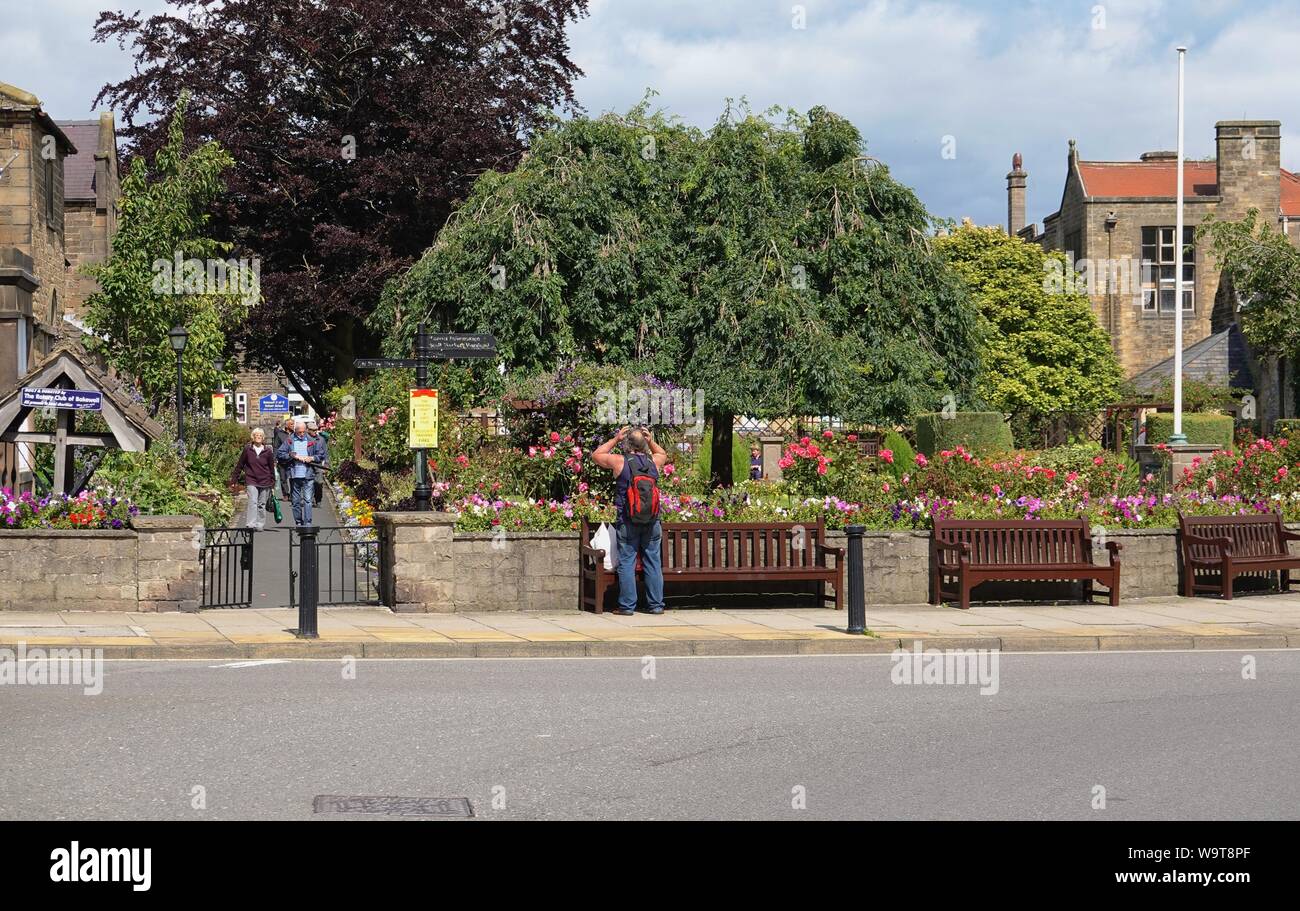 A park in Bakewell town centre Stock Photo - Alamy