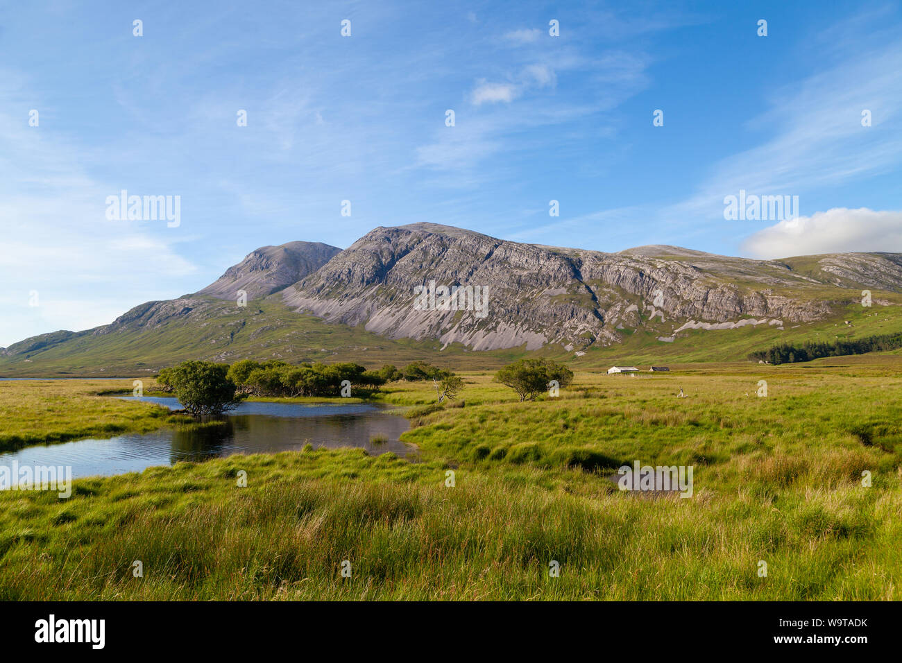 Looking over Loch Stack a famous Sea Trout and Salmon Loch towards the ...