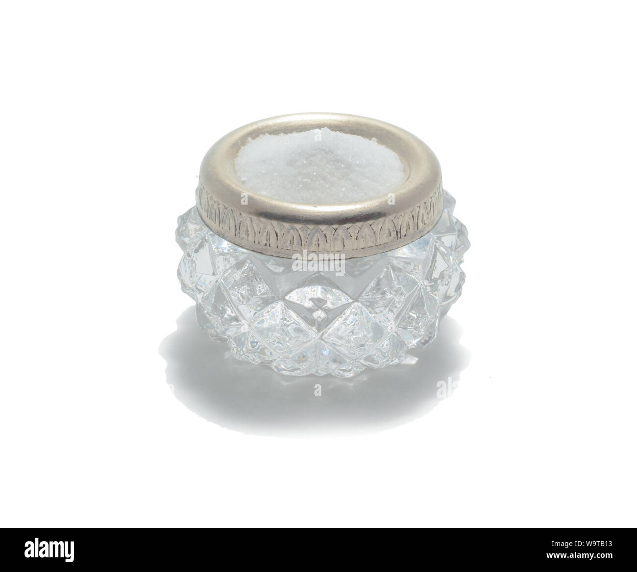 vintage crystal salt cellar isolated on white background Stock Photo ...
