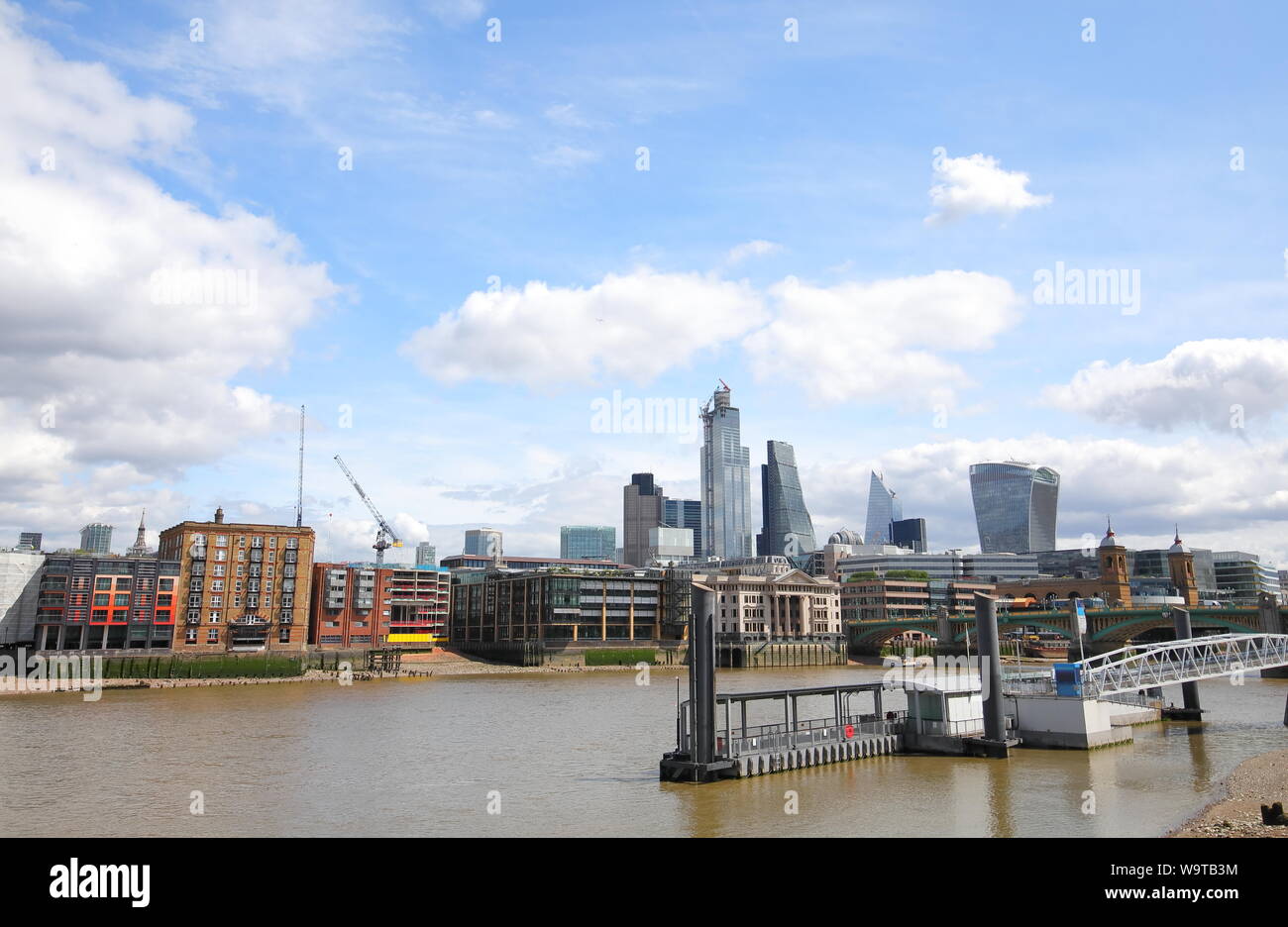 London downtown cityscape and river Thames London UK Stock Photo - Alamy