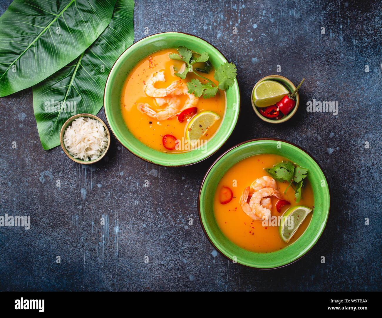 Thai soup tom yum Stock Photo - Alamy