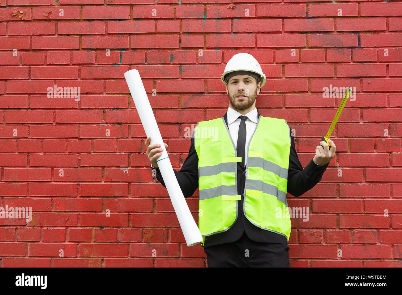 quality control inspector measures a drawing professional Stock Photo ...