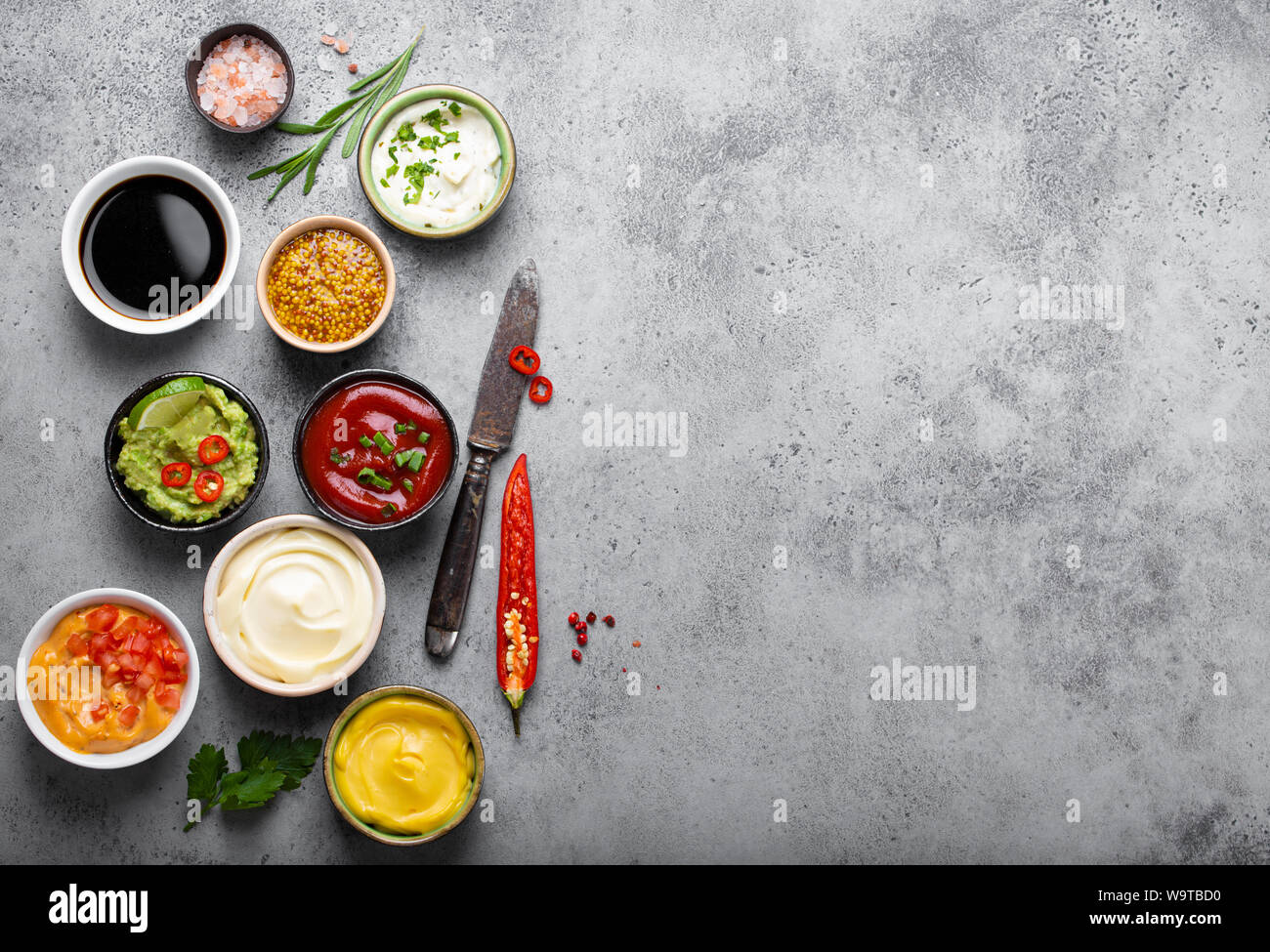 Cooking different sauces Stock Photo - Alamy