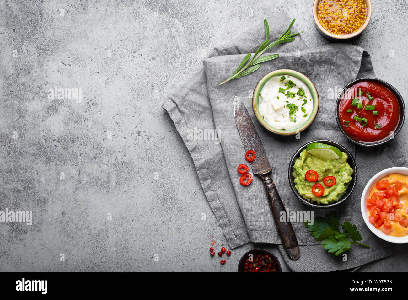 Cooking different sauces Stock Photo - Alamy