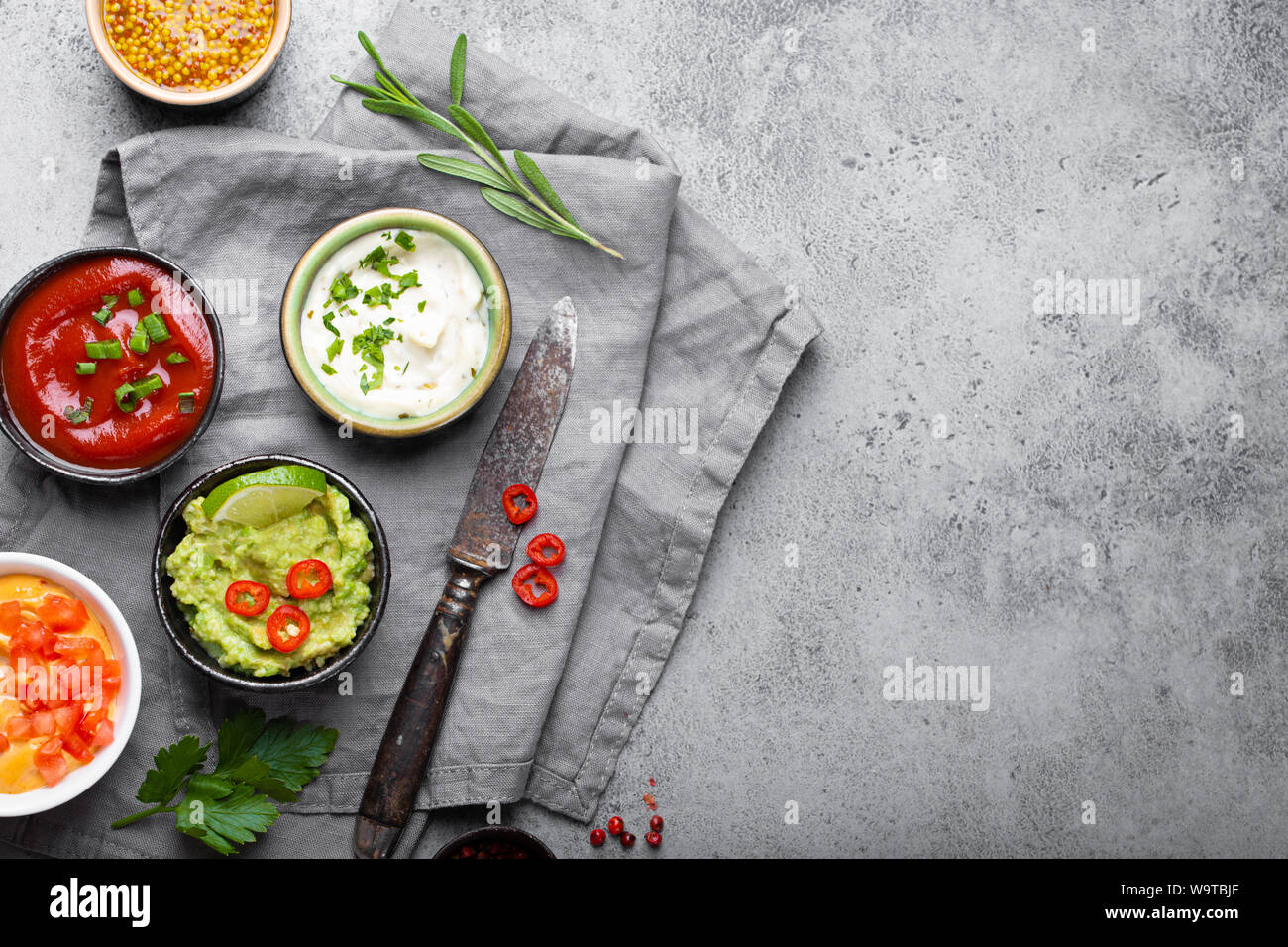 Cooking different sauces Stock Photo - Alamy