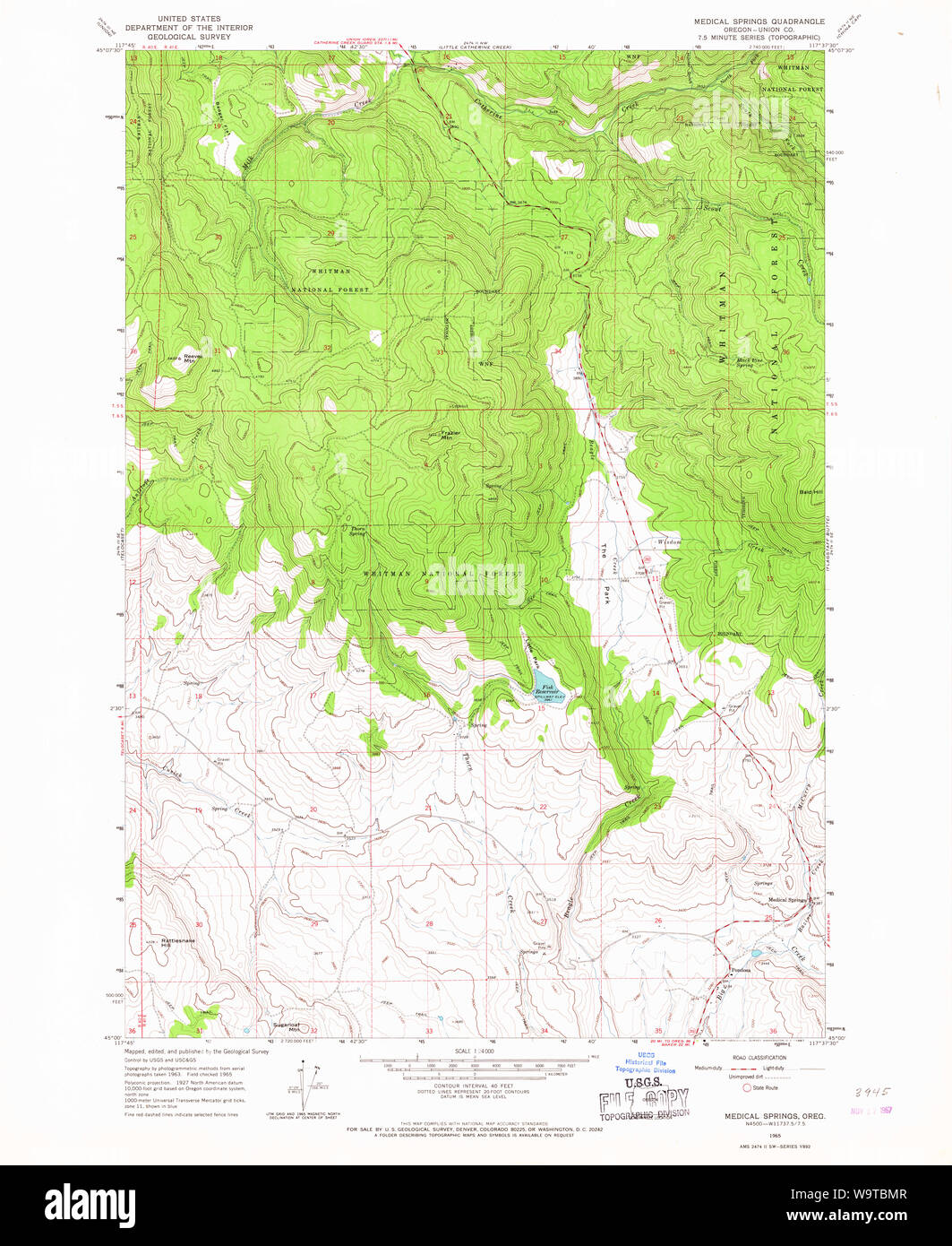 Medical springs oregon map hi-res stock photography and images - Alamy