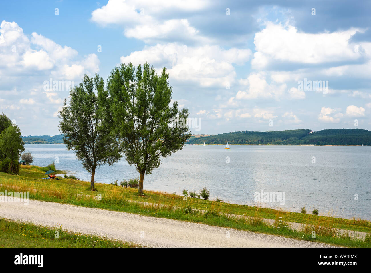 Lake Brombach (Brombachsee), Ramsberg in Bavaria, Germany Stock Photo ...