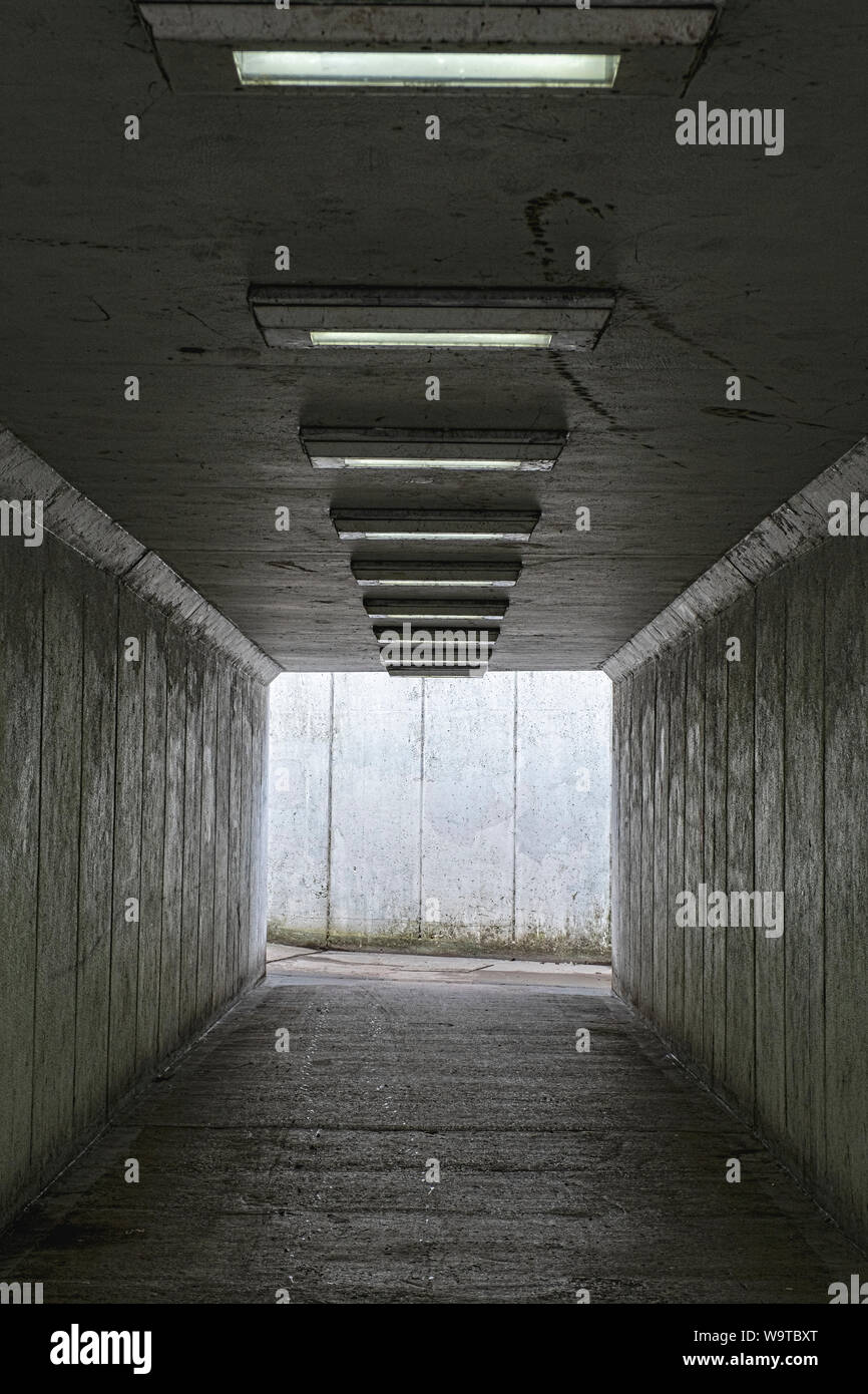 Underpass, concrete structure UK Stock Photo - Alamy