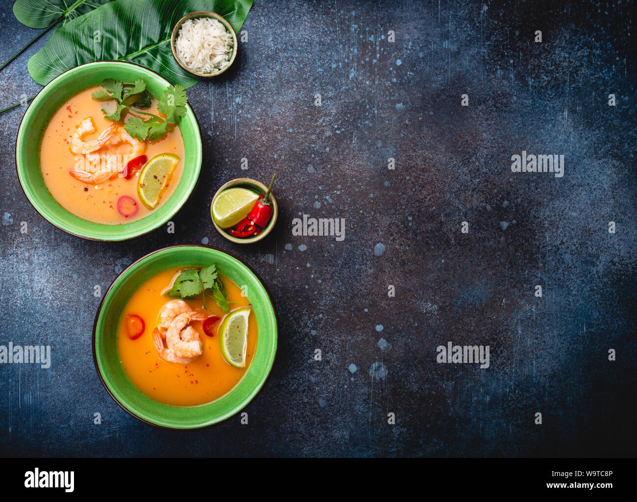 Thai soup tom yum Stock Photo - Alamy