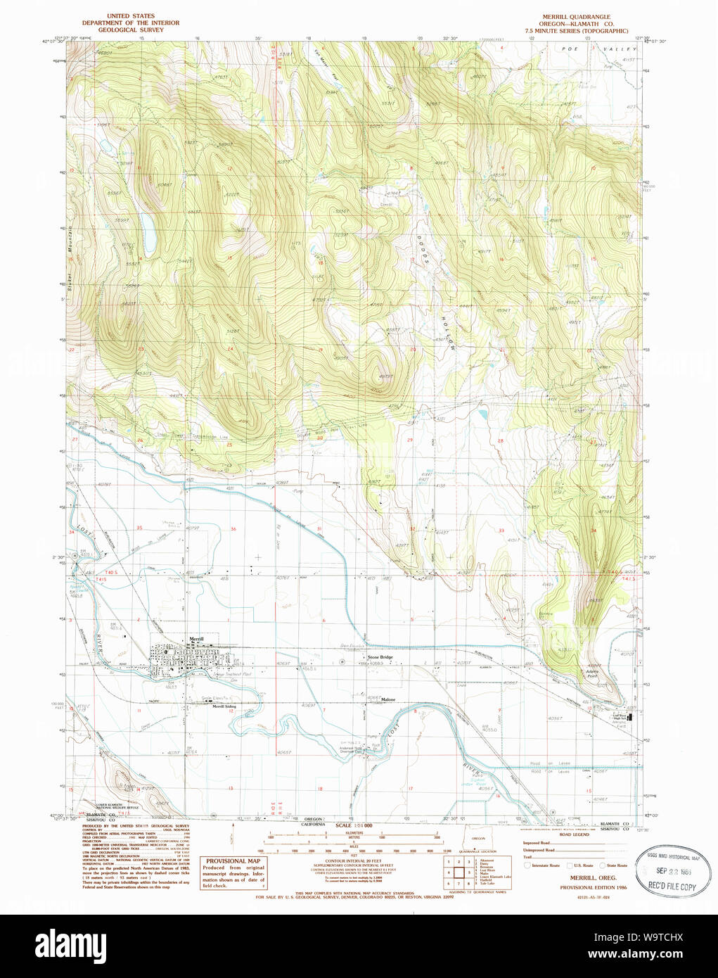 Merrill oregon map hi-res stock photography and images - Alamy