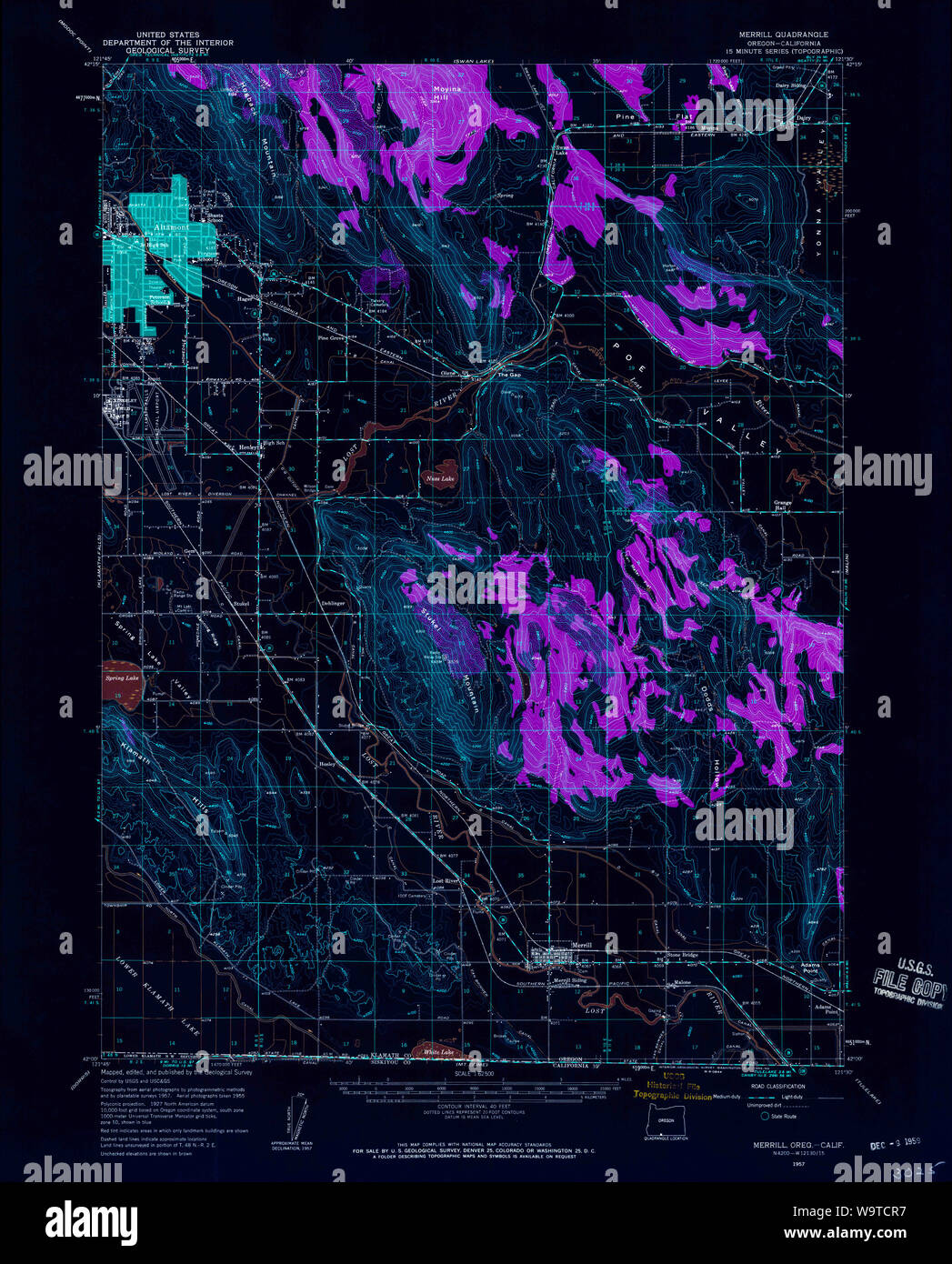 Map of merrill oregon hi-res stock photography and images - Alamy