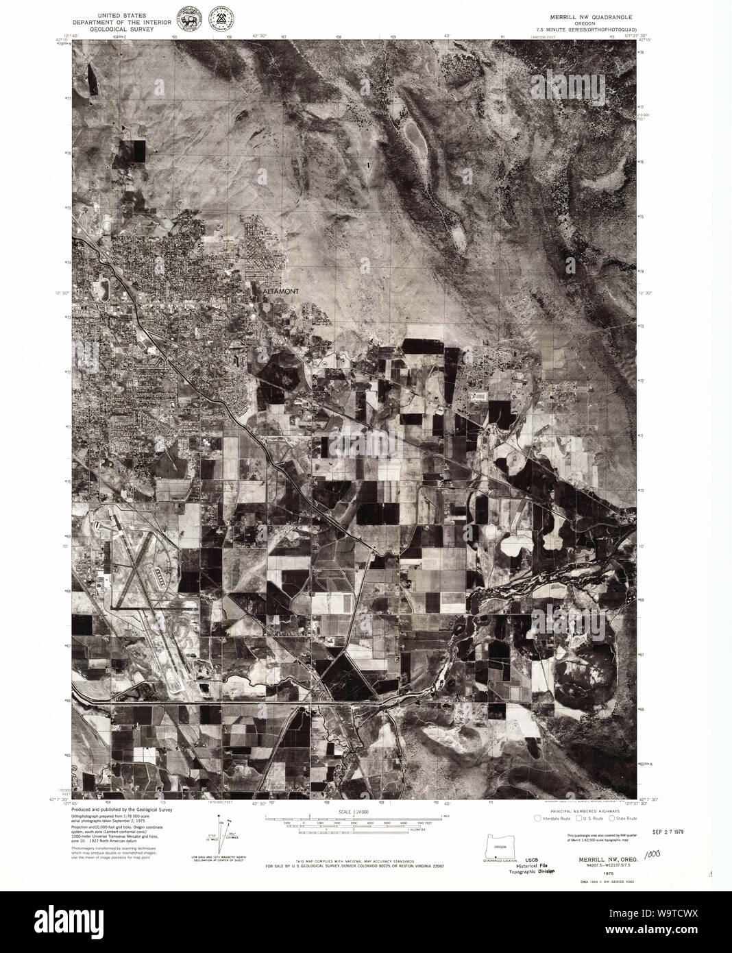 Map of merrill oregon hi-res stock photography and images - Alamy