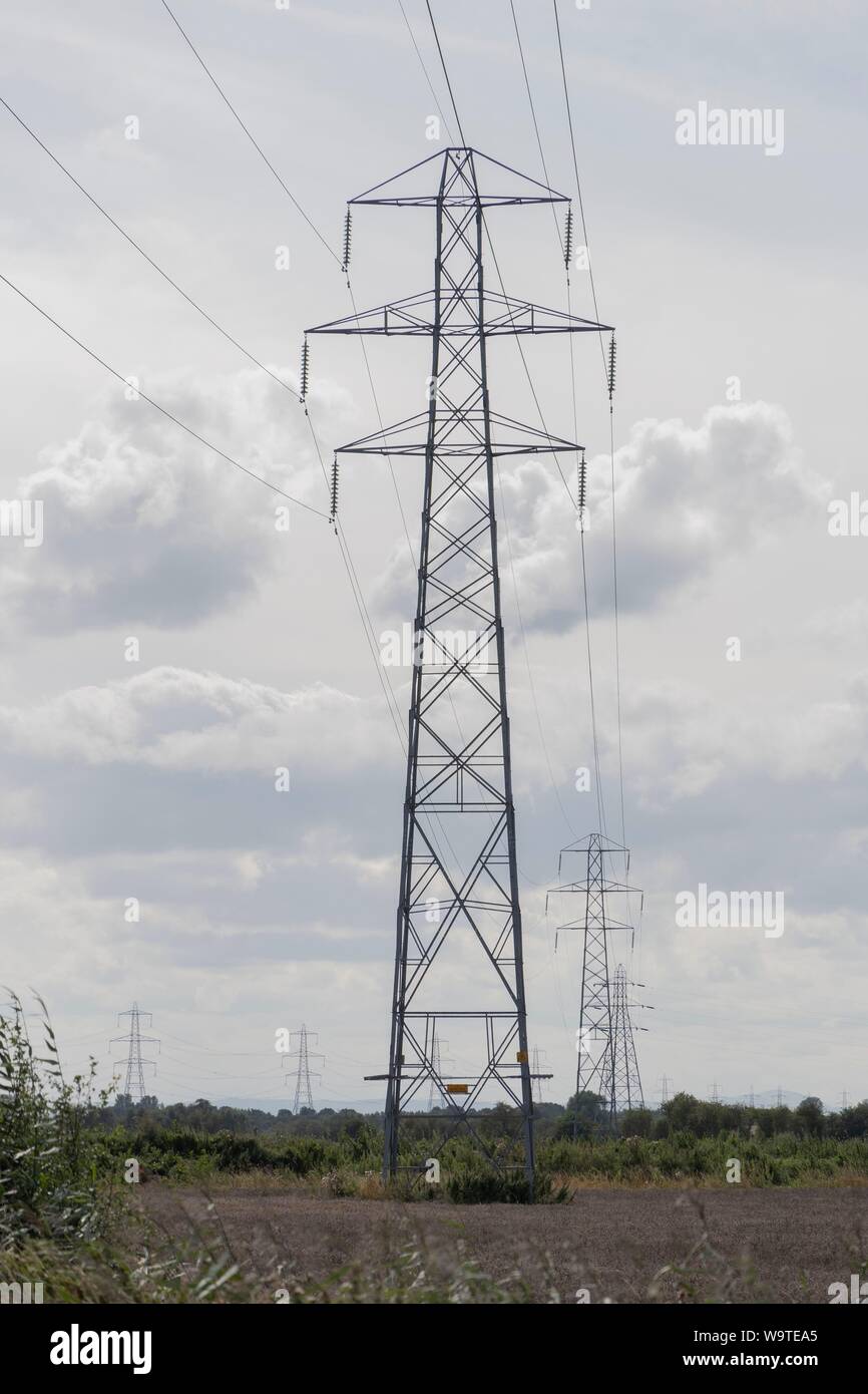 Electrical pylon in field hi-res stock photography and images - Alamy