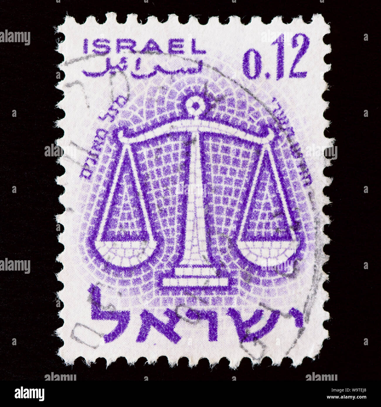 Israel Postage Stamp - Zodiac: Libra Stock Photo - Alamy