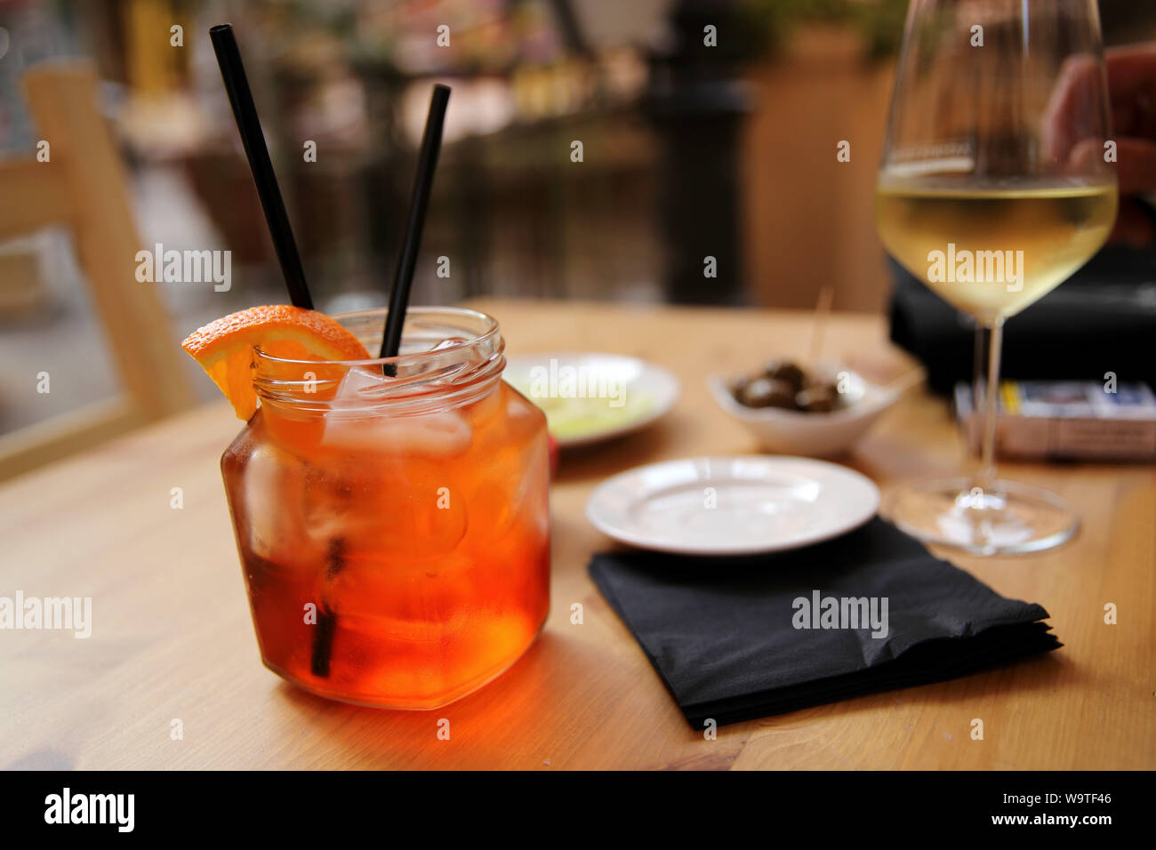 Happy hour drink on table hi-res stock photography and images - Alamy