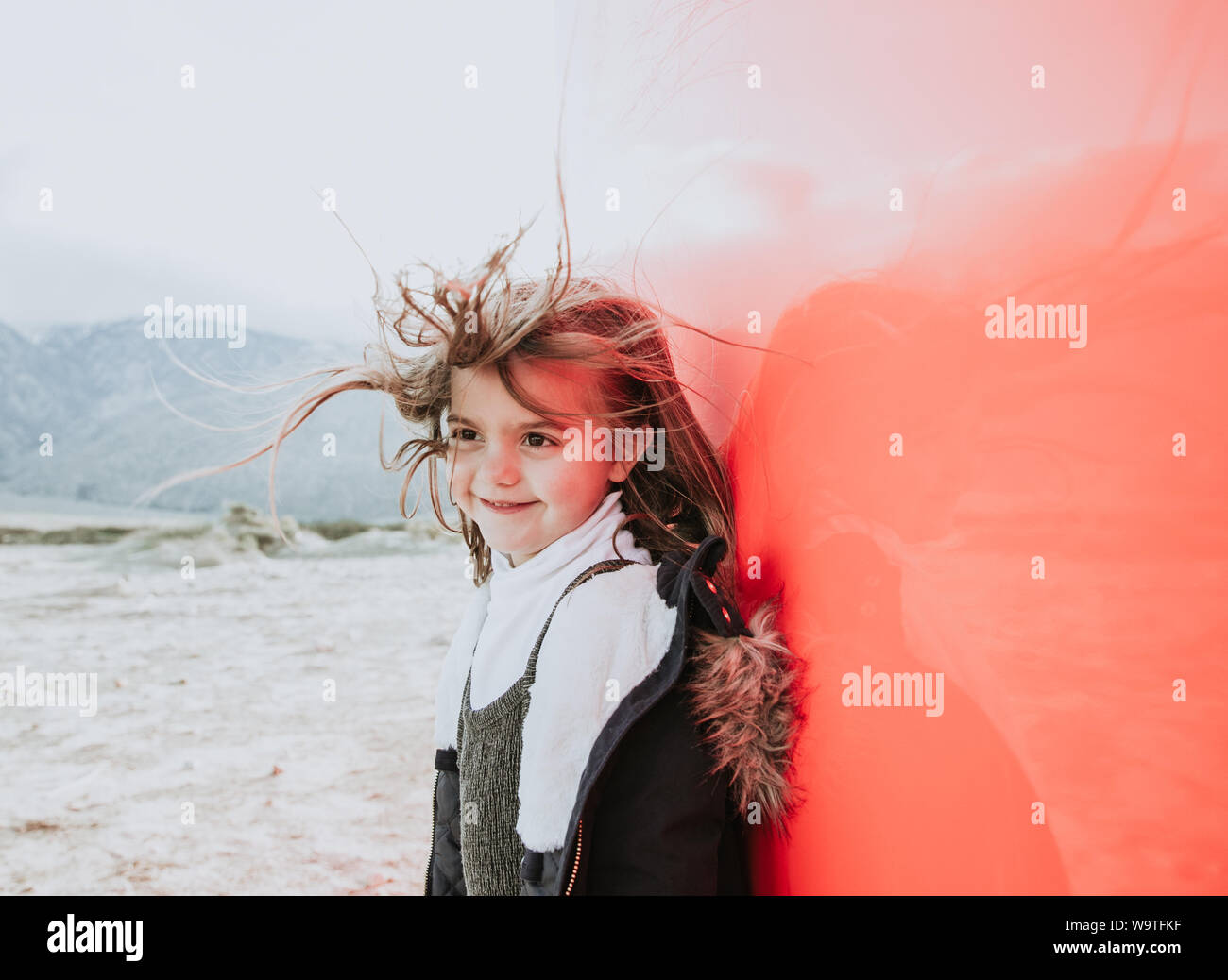 Children windy hair hi-res stock photography and images - Alamy