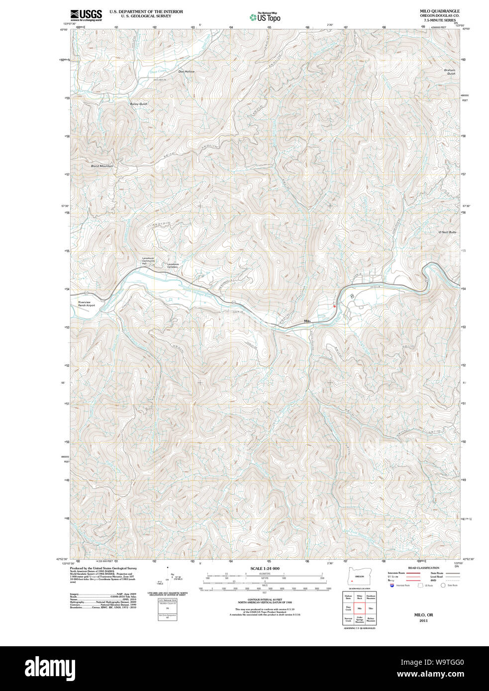 Milo oregon map hi-res stock photography and images - Alamy