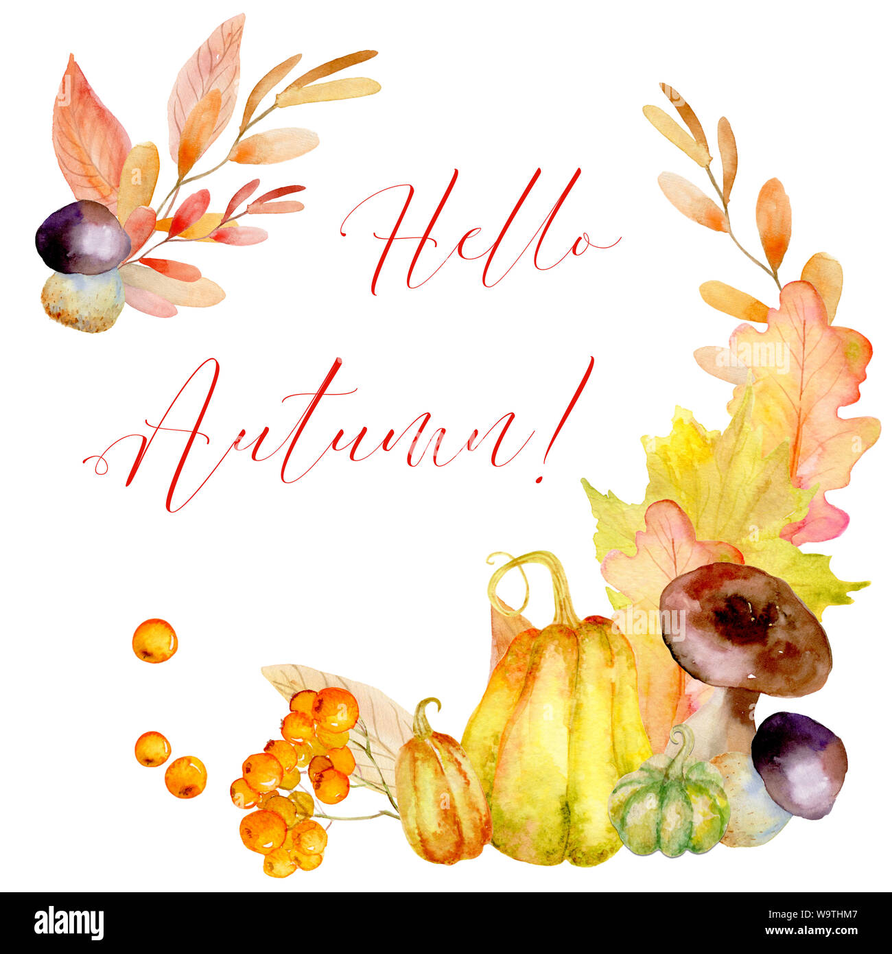 Autumn branches golden leaves Cut Out Stock Images & Pictures - Alamy