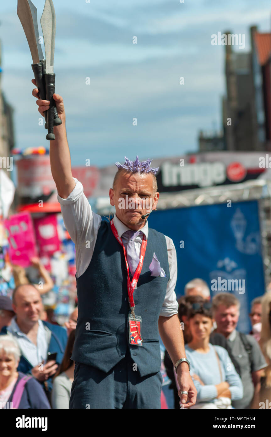 Edinburgh, Scotland, UK. 15th August, 2019. The street artist known as ...