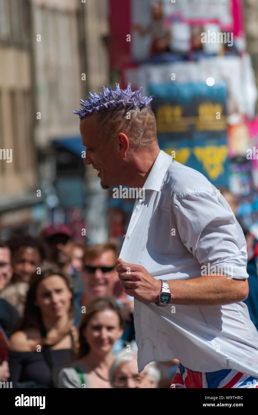 Edinburgh, Scotland, UK. 15th August, 2019. The street artist known as ...