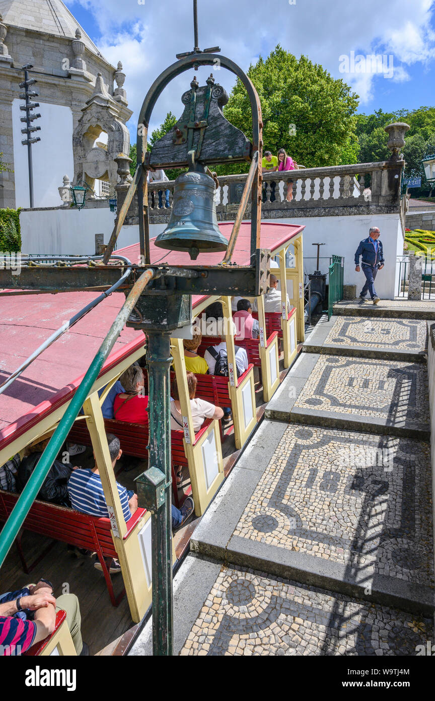 The Funicular railway built in 1882 which carries people to the ...