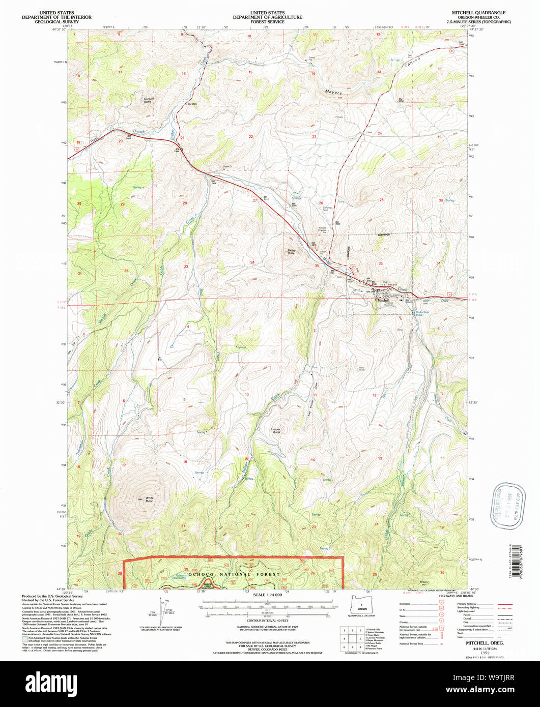 Mitchell map of the united states hi-res stock photography and images ...