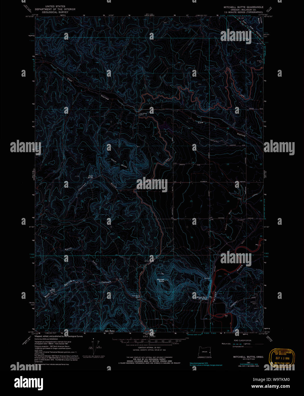 Mitchell map of oregon hi-res stock photography and images - Alamy