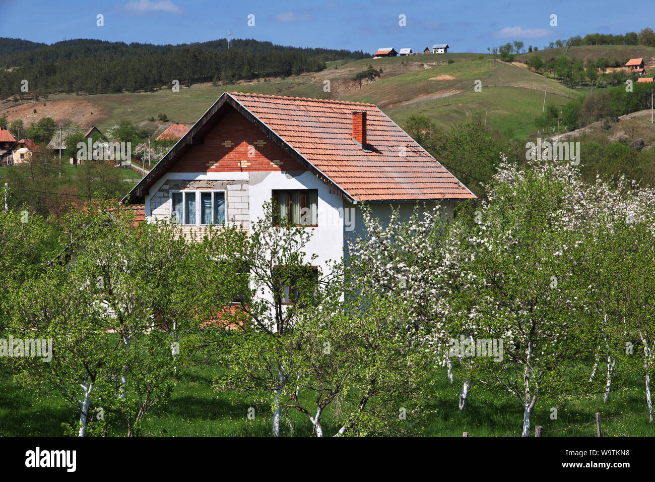 Small village in Serbia, Balkan mountains Stock Photo - Alamy