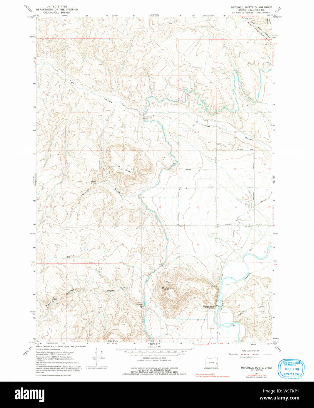 Mitchell map of oregon hi-res stock photography and images - Alamy