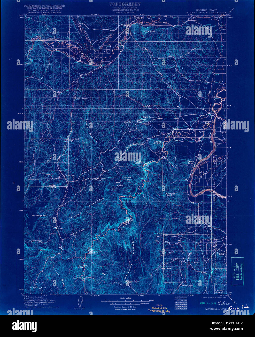 Mitchell map of oregon hi-res stock photography and images - Alamy