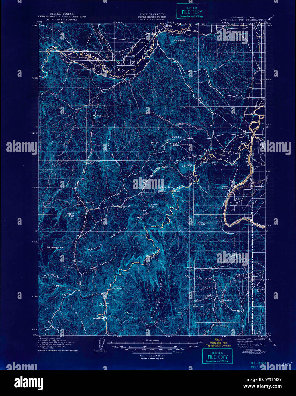 Mitchell map of oregon hi-res stock photography and images - Alamy