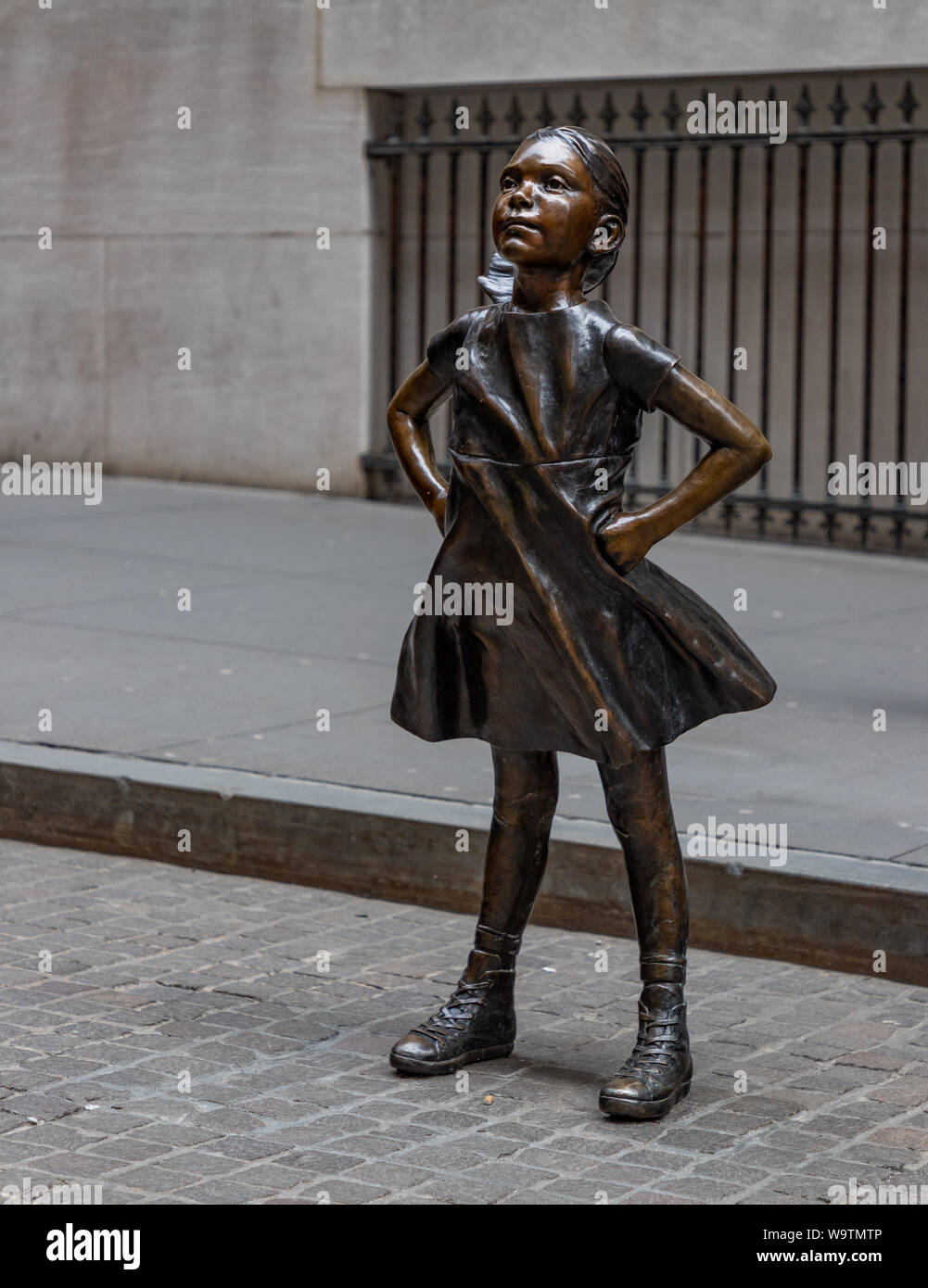 A picture of the statue of the Fearless Girl, New York Stock Photo - Alamy