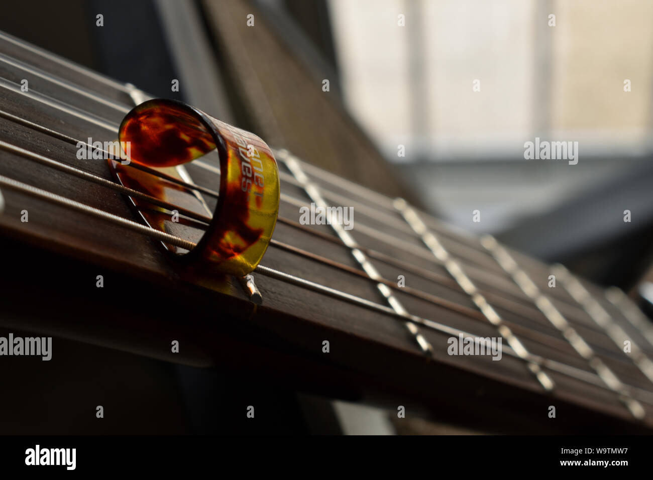 Guitar acoustic strings for relax Stock Photo - Alamy