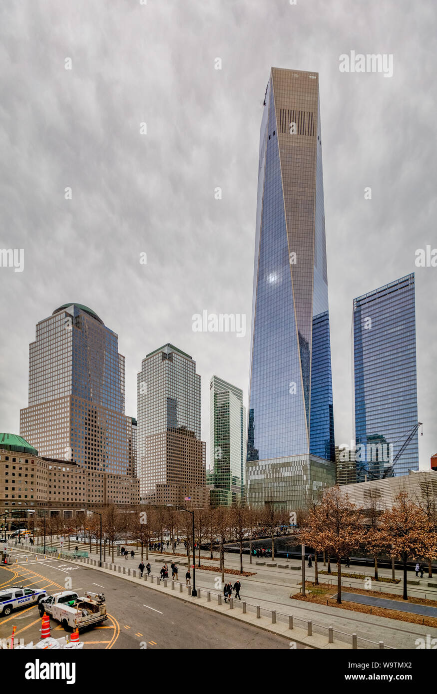 A panorama picture of the World Trade Center buildings Stock Photo - Alamy