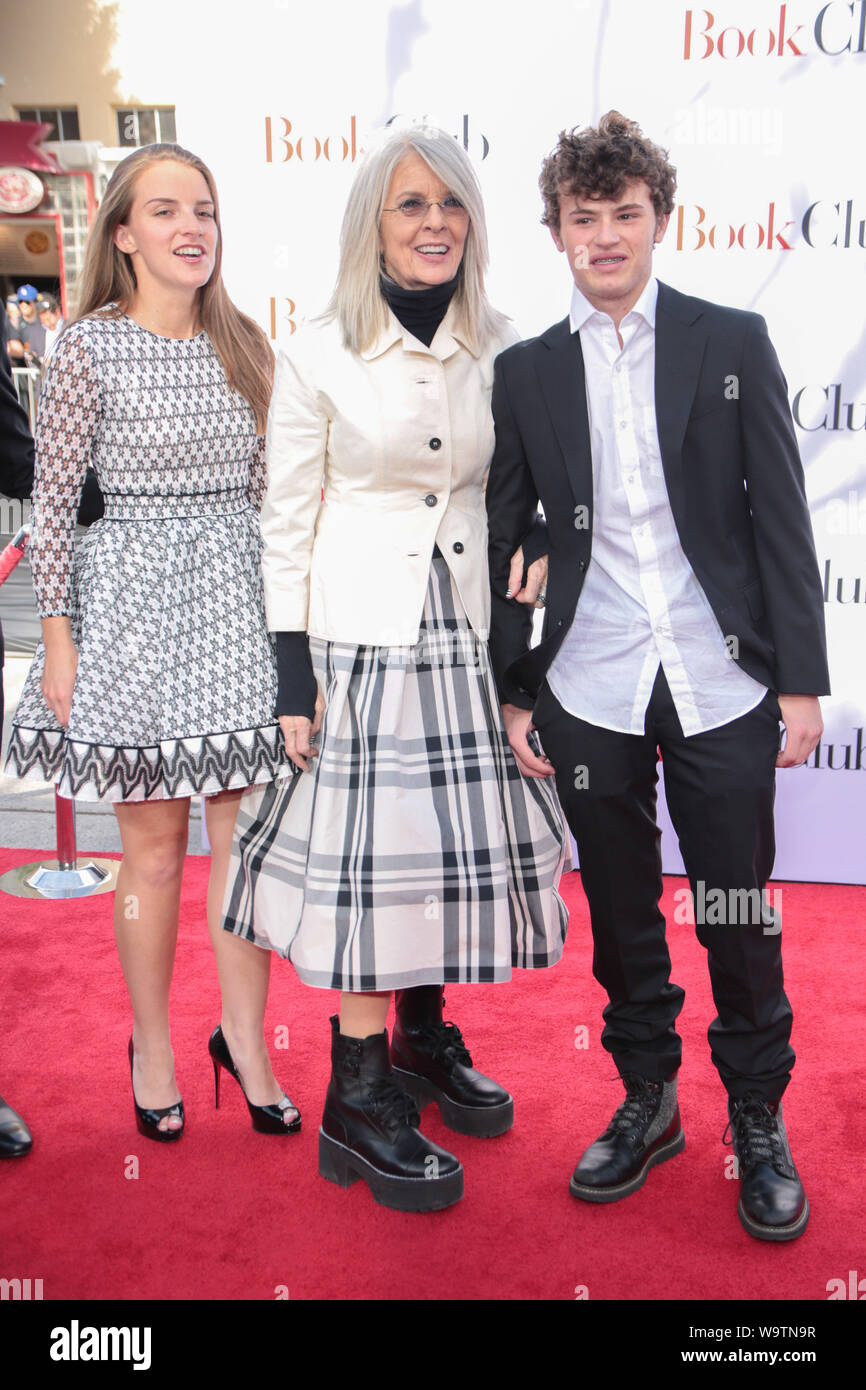 Los Angeles, CA, USA. Diane Keaton, Duke Keaton at "Book Club" Los ...