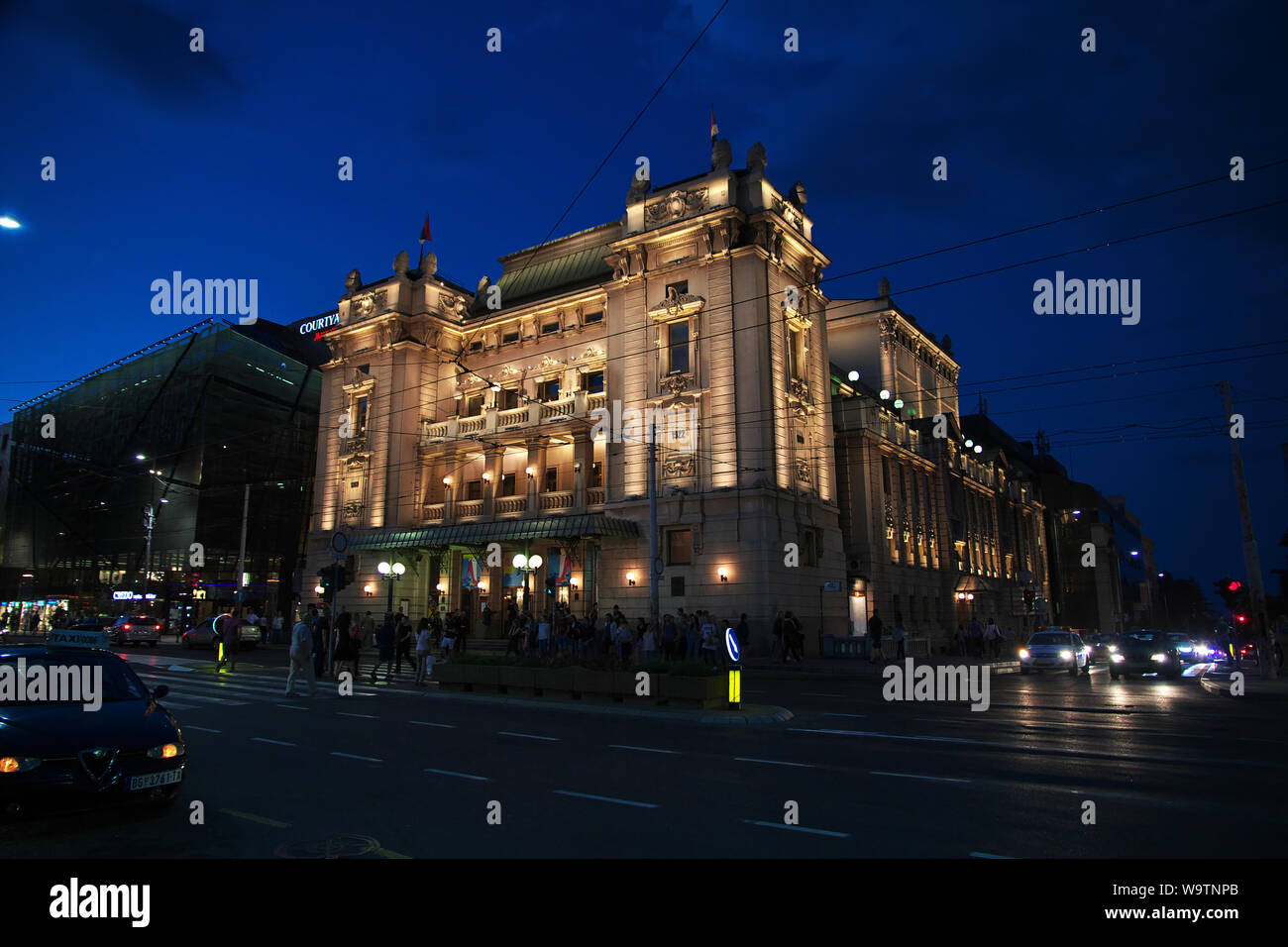 Night at Belgrade city, Serbia Stock Photo - Alamy