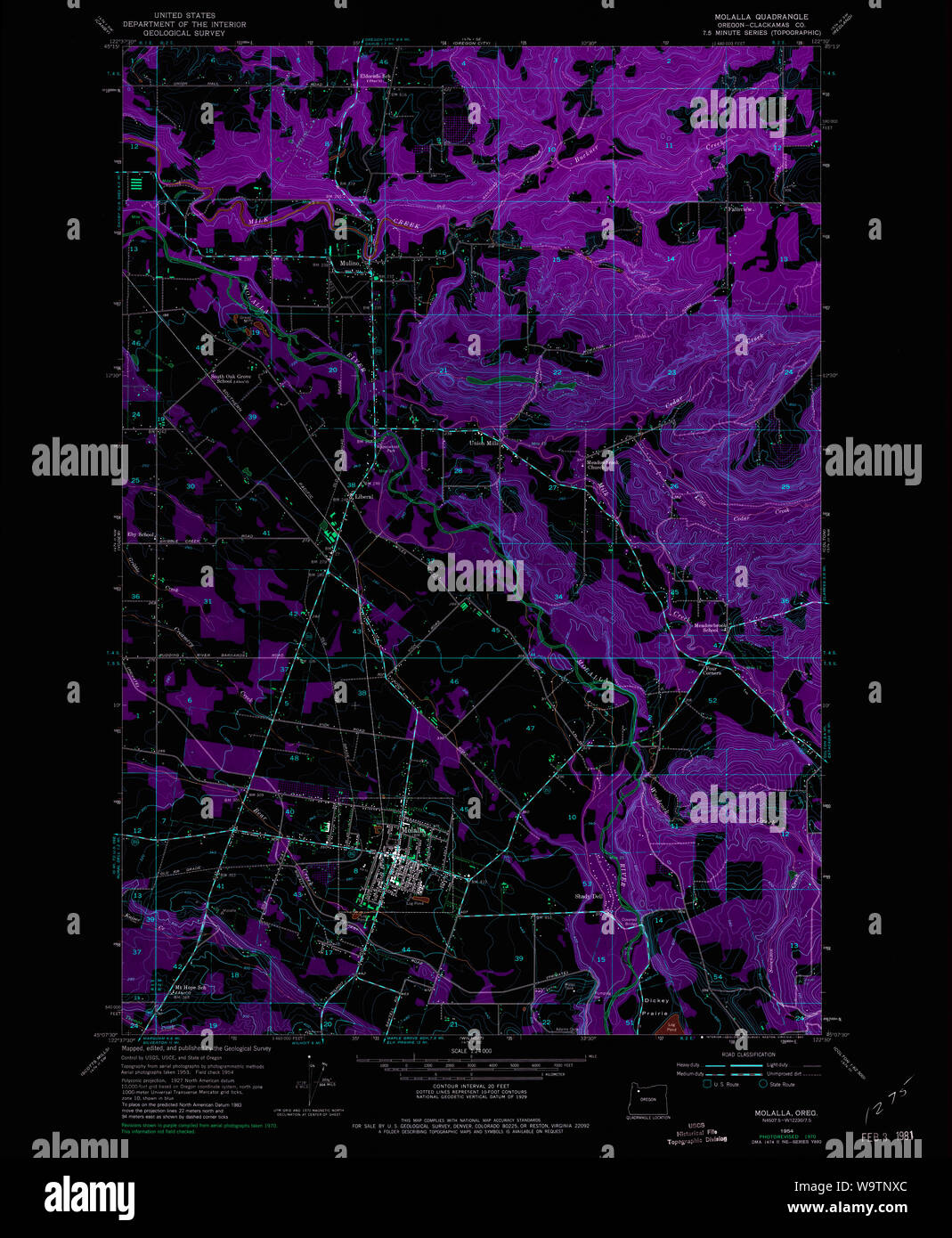 Map of molalla oregon hi-res stock photography and images - Alamy