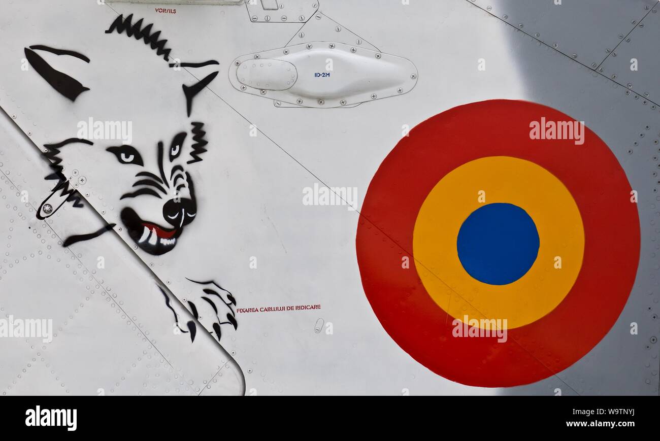 Romanian Air Force Insignia on the tail of a MiG-21 LanceR C Stock ...