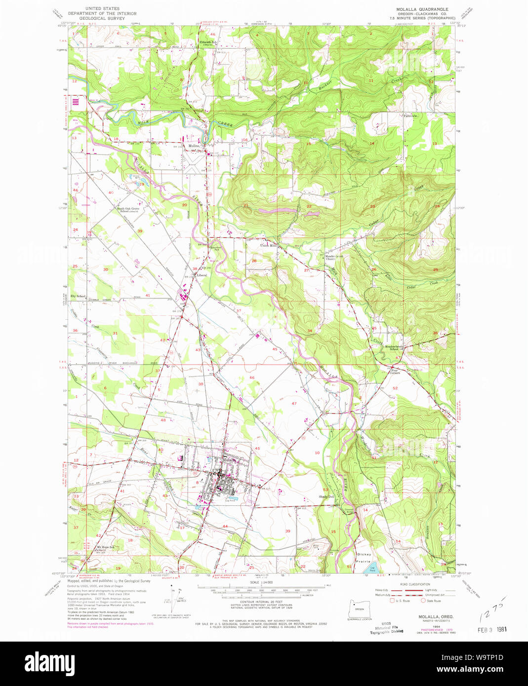 Map of molalla oregon hi-res stock photography and images - Alamy