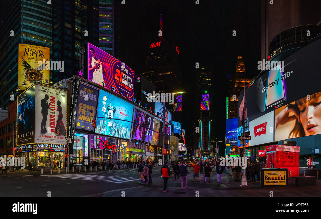A panorama picture of Times Square Stock Photo - Alamy