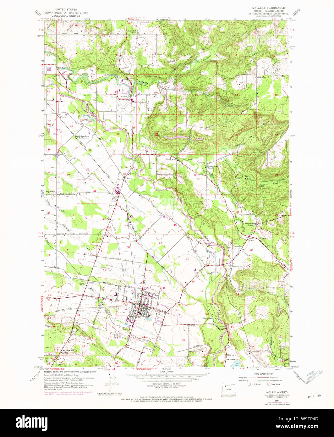 Map of molalla oregon hi-res stock photography and images - Alamy