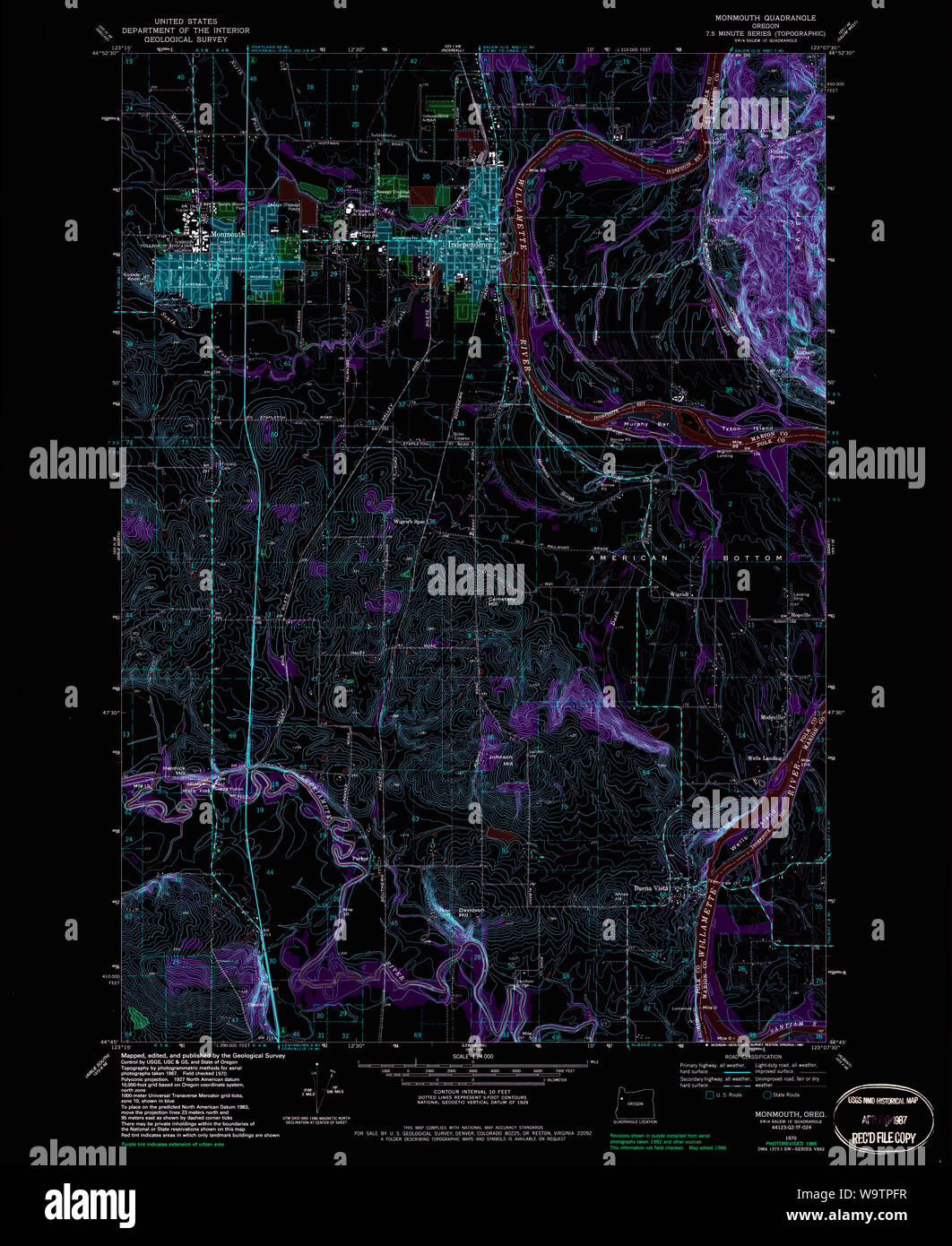 Map of monmouth oregon hi-res stock photography and images - Alamy