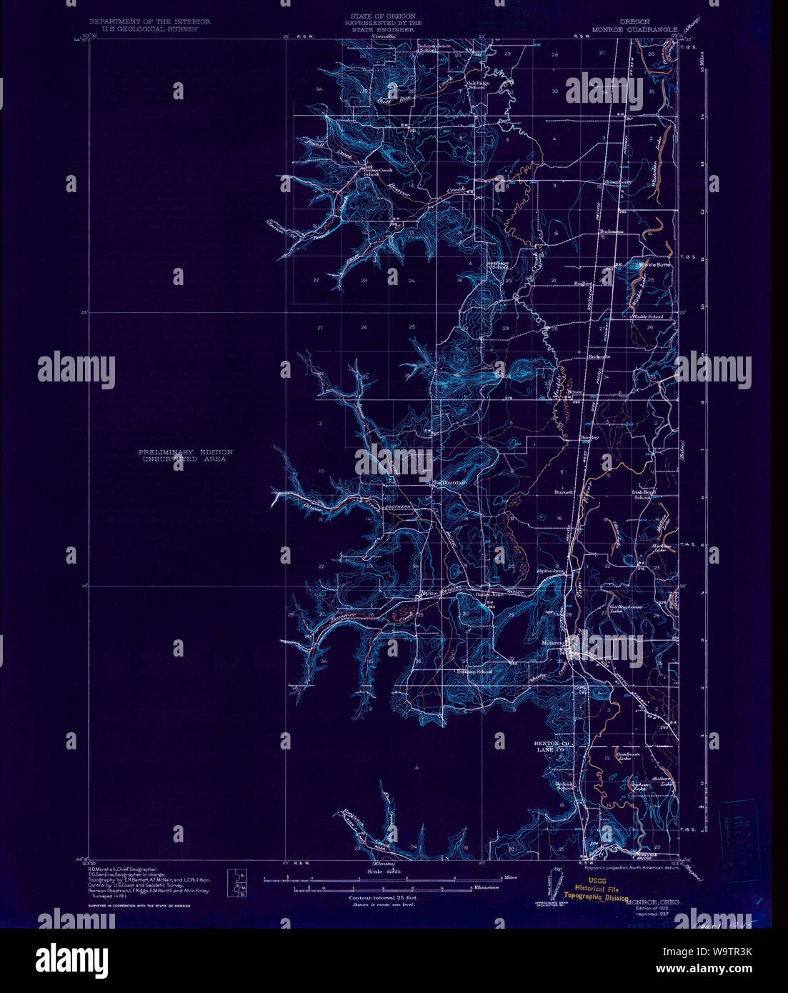 Map of monroe oregon hi-res stock photography and images - Alamy