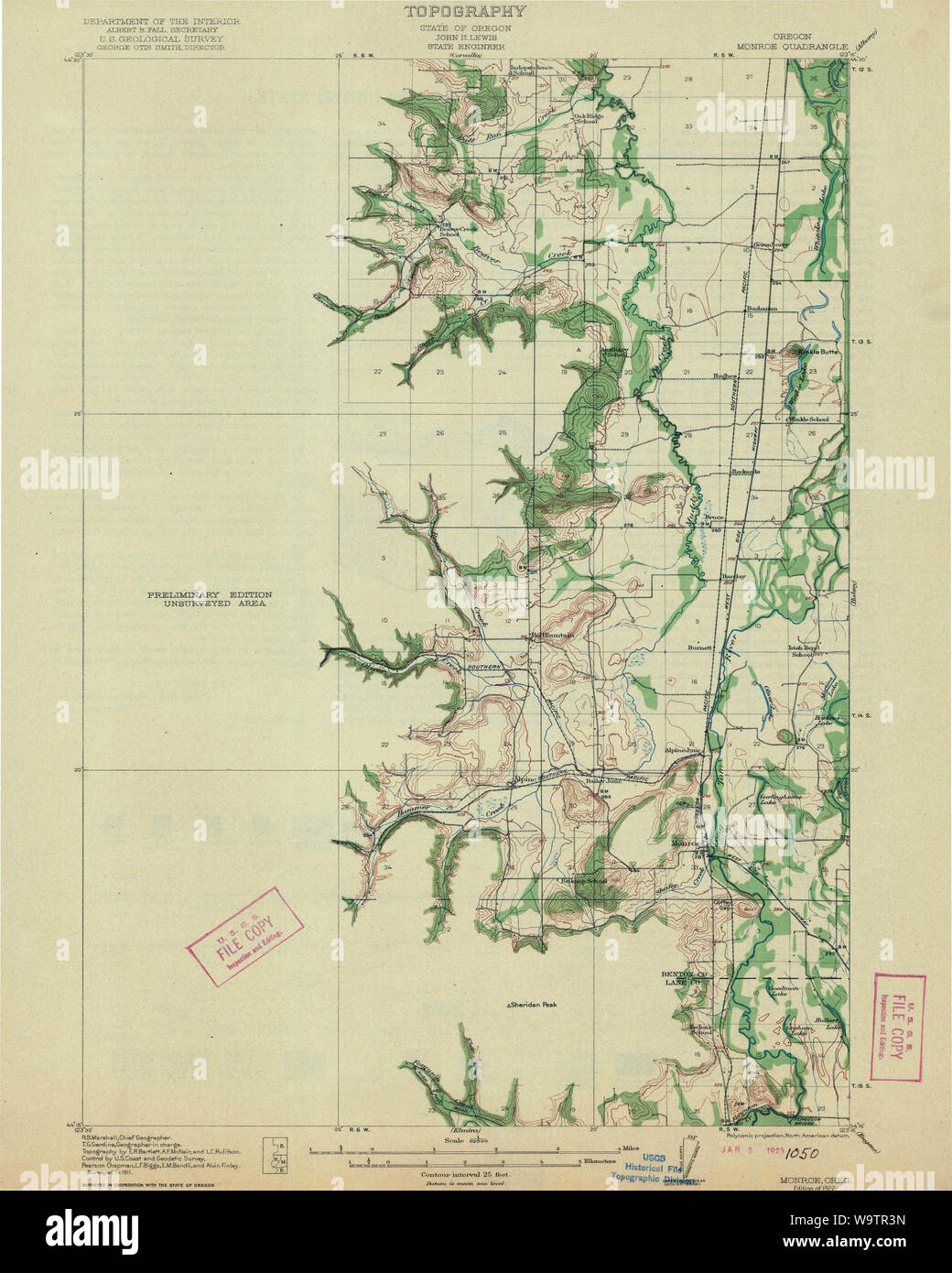 Map of monroe oregon hi-res stock photography and images - Alamy