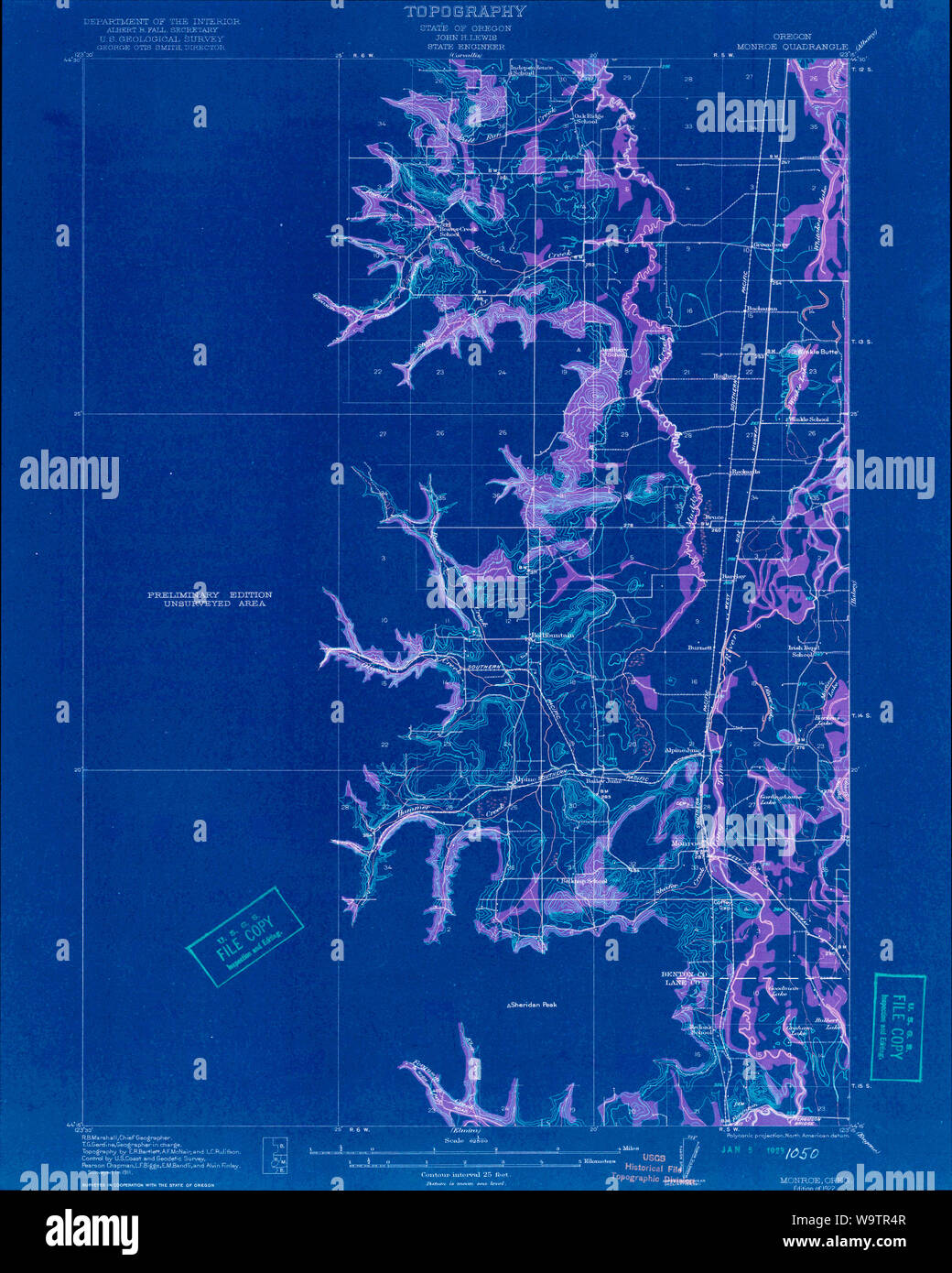 Map of monroe oregon hi-res stock photography and images - Alamy