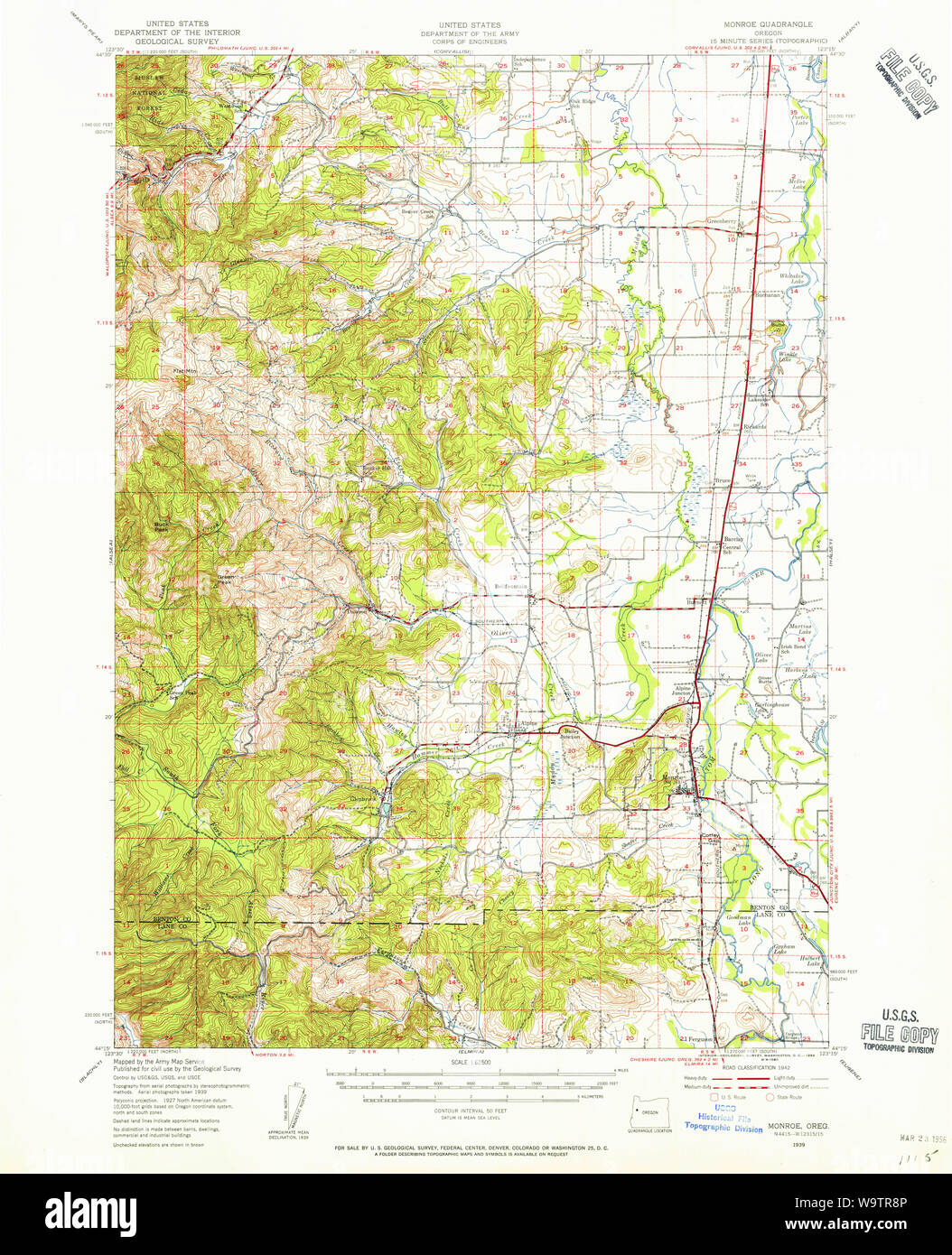 Map of monroe oregon hi-res stock photography and images - Alamy