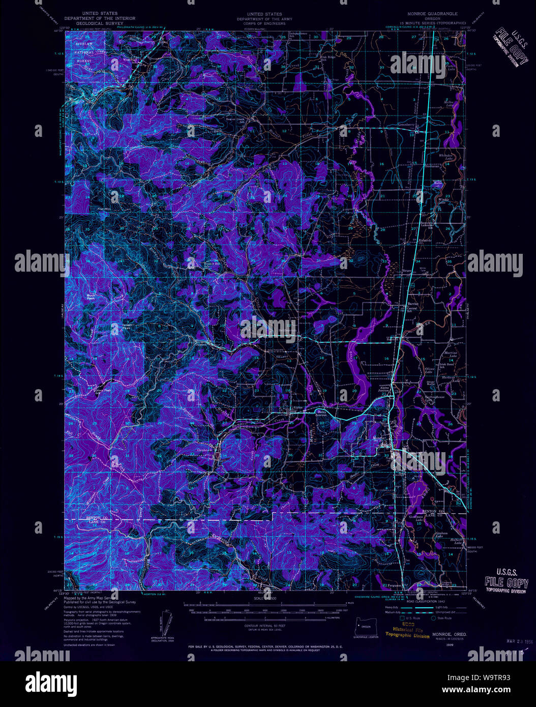 Map of monroe oregon hi-res stock photography and images - Alamy