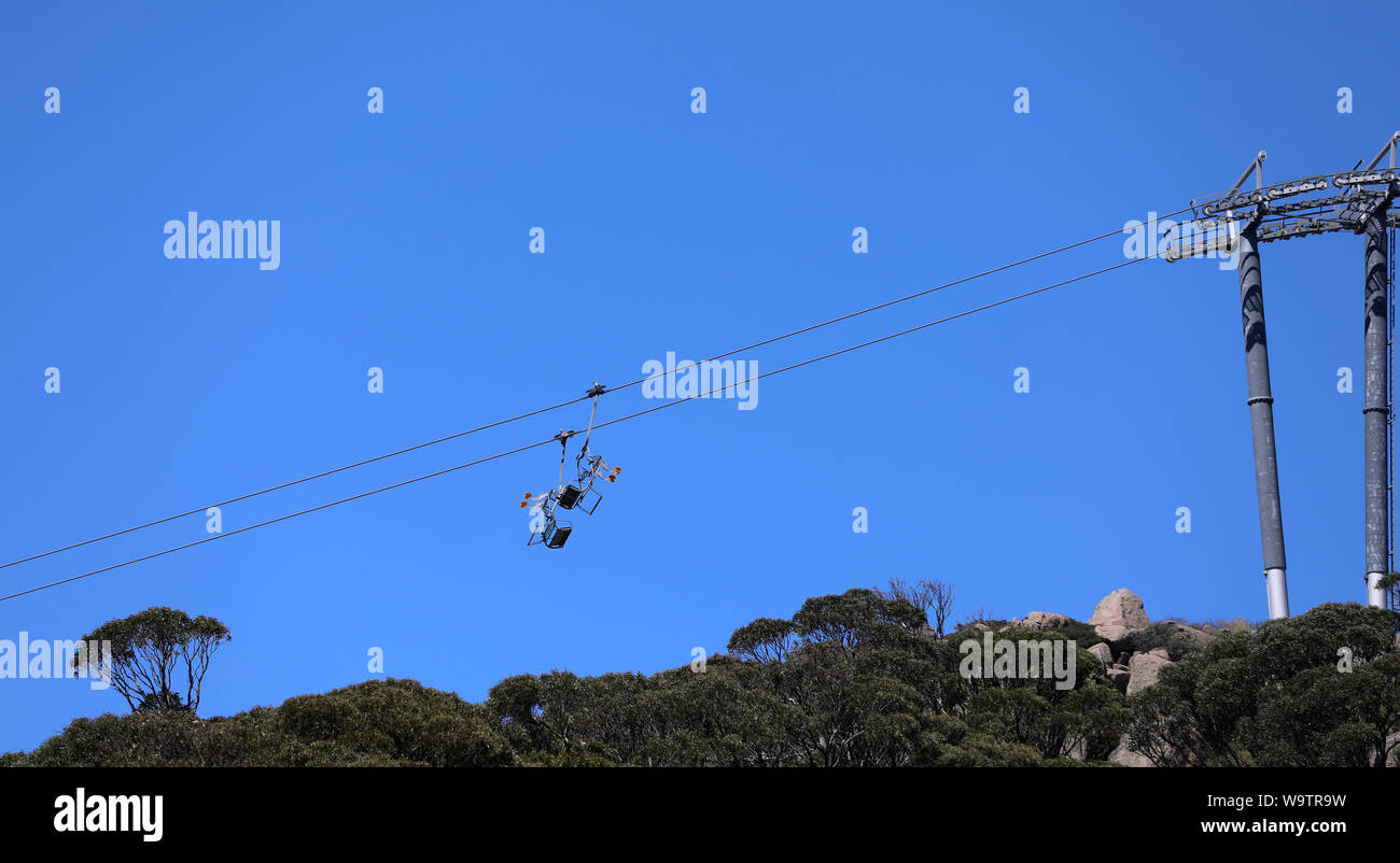 Chair lift cable car mountain railway in the mountains Stock Photo - Alamy